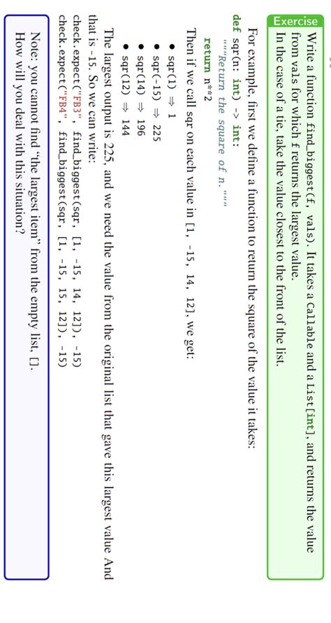 solved write a function find biggest f vals it takes a