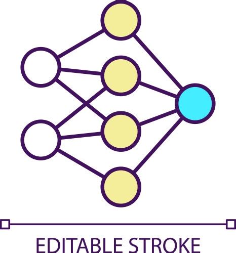 Ai Brain Neural Network Concept Colored Icon Vector Image