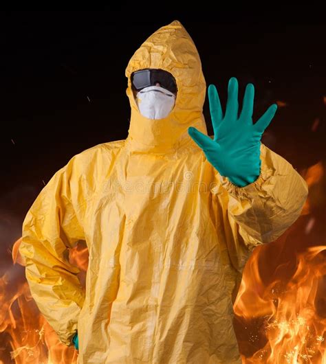 Scientist With Protective Suit Ebola Concept Stock Image Image Of Chemist Doctor 48769351
