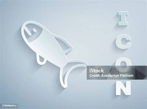 회색 배경에 격리 된 피시 아이콘을 잘라 용지 종이 아트 스타일 벡터 3차원 형태에 대한 스톡 벡터 아트 및 기타 이미지 3차원 형태 강 건강한 생활방식 Istock