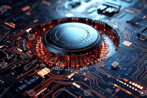 Powerful Performance Supercomputer Circuit Board With Cpu Quantum Chip