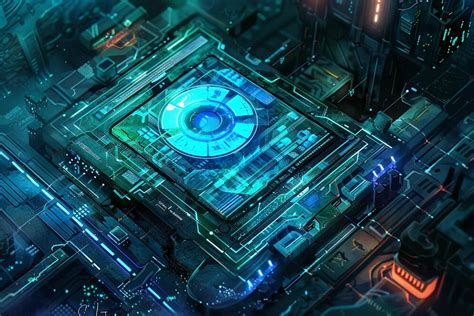 Illustrate A Relic From A Cyberpunk Worldan Encryp Generative Ai