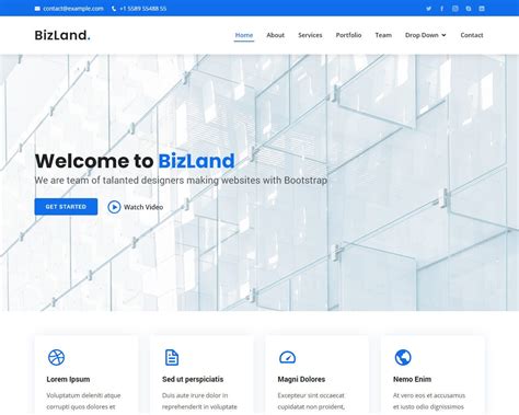 Simple Bootstrap Template 56 Koleksi Gambar