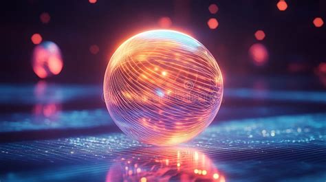 Glowing Wavefunction Sphere With Probability Fields Hidden Potential