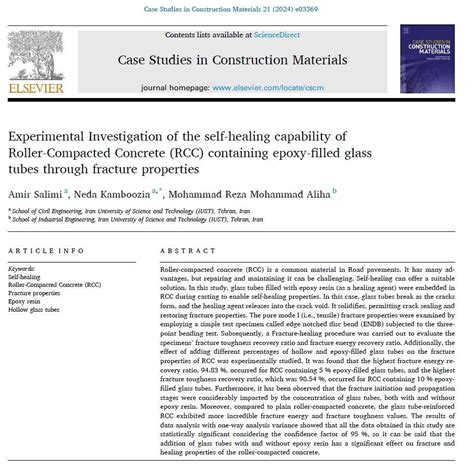 Amir Salimi On Linkedin I Am Delighted To Announce That Our Article Titled Experimental