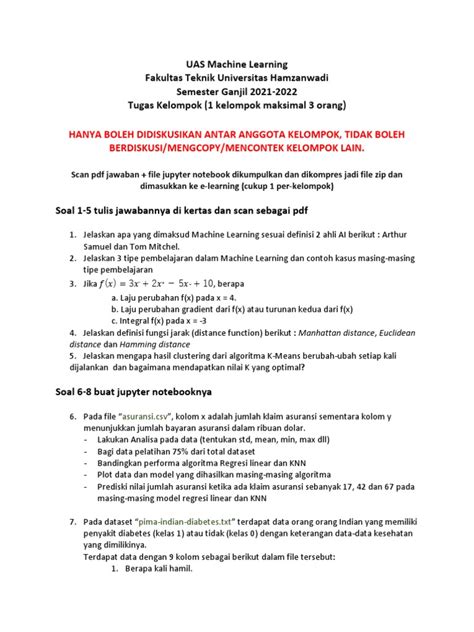 Uas Machine Learning Pdf