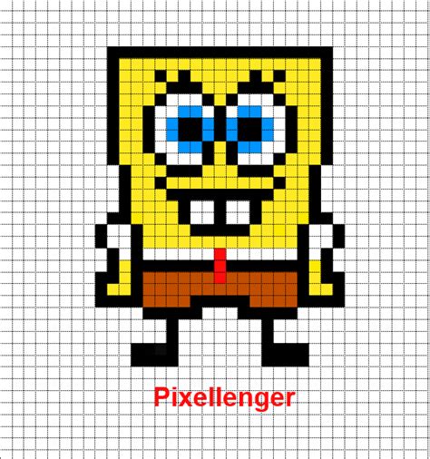 Губка Боб Квадратные Штаны Pixel Art Easy Pixel Art Pixel Art Pattern
