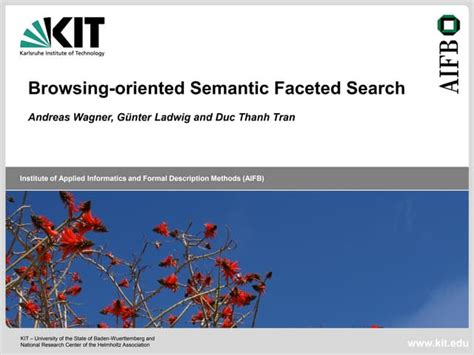 Browsing Oriented Semantic Faceted Search Ppt