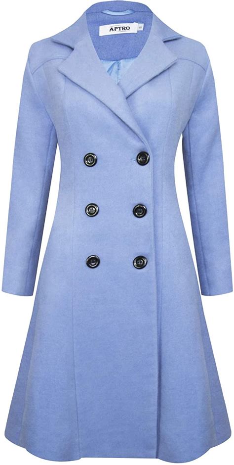 Aptro Womens Winter Wool Dress Coat Double Breasted Pea Coat Long Trench Coat Ebay Winter