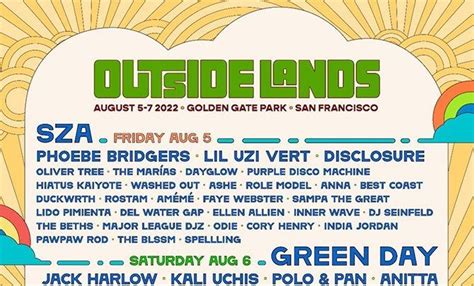 Outside Lands Announces Set Times For Festival Next Weekend Martinez Tribune