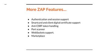 OWASP ZAP API Automation PPTX OWASP ZAP API Automation PPTX