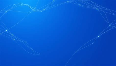 Premium Photo Abstract Blue Background With White Connecting Lines And Dots