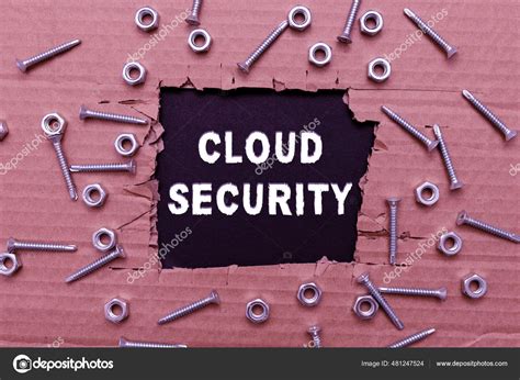 Hand Writing Sign Cloud Security Internet Concept Imposing A Secured System Of Existing Data In