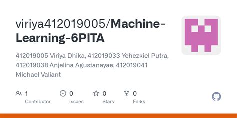 GitHub Viriya412019005 Machine Learning 6PITA 412019005 Viriya Dhika 412019033 Yehezkiel