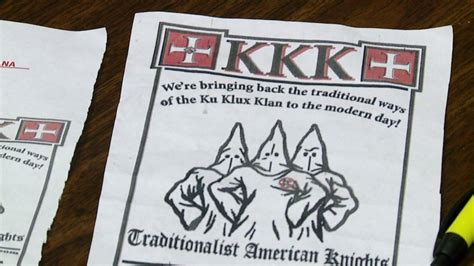 Kkk Distributes Leaflets In An Effort To Recruit New Hoosier Members