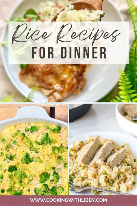 Rice Recipes For Dinner Cooking With Libby