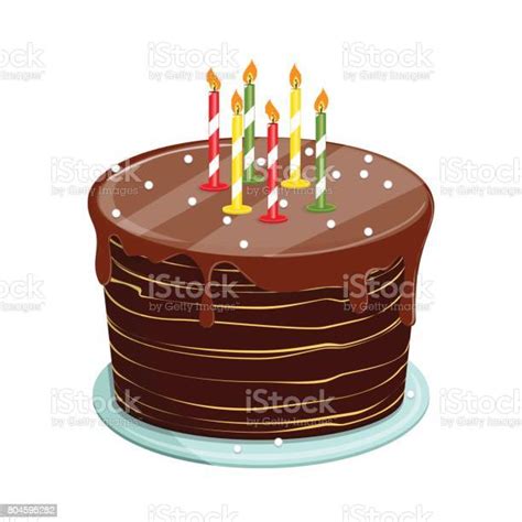 생일 또는 결혼 휴가 파티에 대 한 유약 달콤한 비스킷 케이크 벡터 일러스트입니다 흰색 배경에 고립 0명에 대한 스톡 벡터 아트 및 기타 이미지 Istock