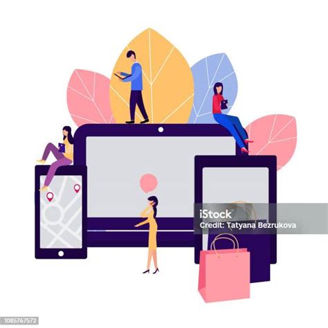 온라인 상점을 통해 쇼핑 벡터 일러스트 레이 션 디자인에 대 한 가방에 대한 스톡 벡터 아트 및 기타 이미지 가방 개념 개념과 주제 Istock