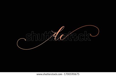 Dc D C Lowercase Cursive Letter Stock Vector Royalty Free 1700590675