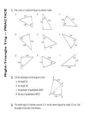 Practice Trigonometry Problems Finding Unknown Lengths And Course Hero
