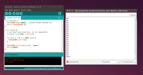 Maximum Baudrate Of Native Usb Port Increase Communication Speed Zero Arduino Forum