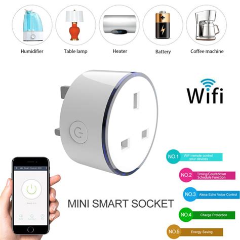 Smart Plug Wifi Smart Socket Power Monitor UK Plug Grandado