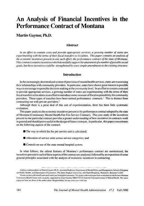 Performance Contract Free Printable Documents