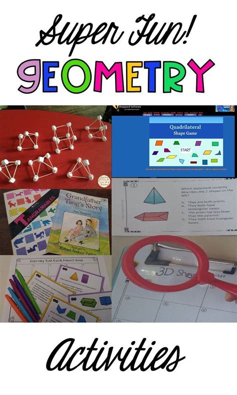 Geometry Center Activities Geometry Centers Teaching Geometry Math