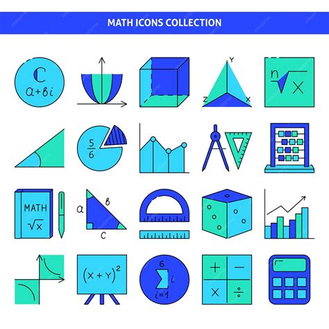 Premium Vector Mathematics Icon Set