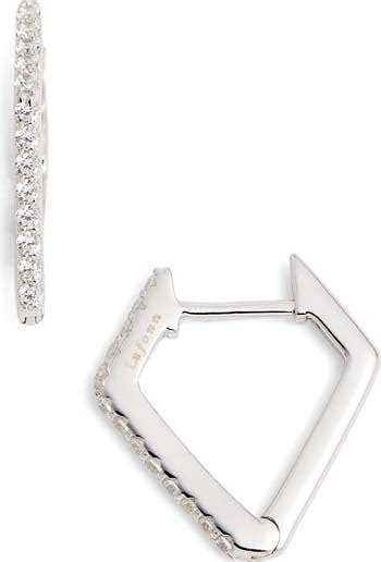 Lafonn Diamond Shaped Hoop Earrings Nordstromrack