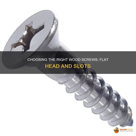 Choosing The Right Wood Screws Flat Head And Slots Shuntool