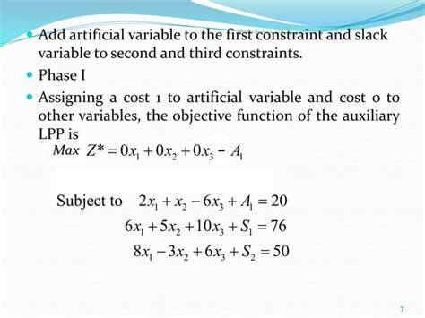 Two Phase Method Linear Programming