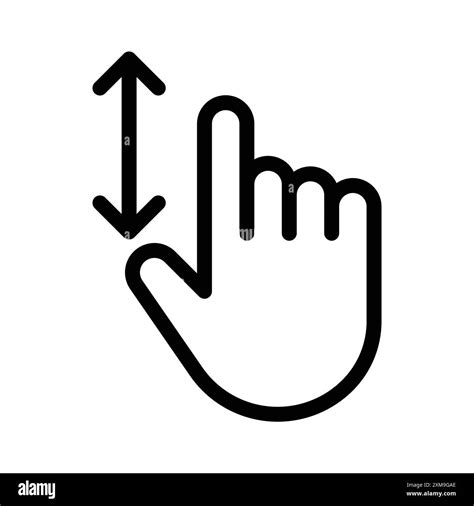 Swipe Up And Down Icon Linear Logo Mark Set Collection In Black And