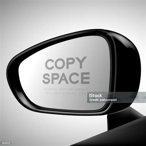모형 날개 거울 자동차 보기에서 그림 블랙 컬러 그라데이션 배경 복사 공간에 고립 된 내부 각도에 대한 스톡 벡터 아트 및 기타 이미지 각도 거울 곡선 Istock