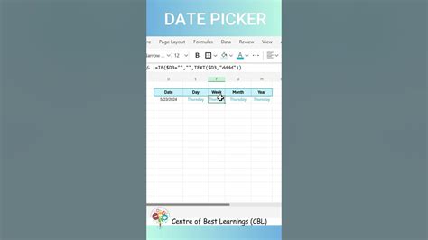 Quickly Insert Date Using Date Picker In Excel Exceltips