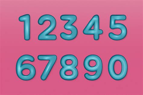Premium Vector Gradient 3d Numbers Element Set