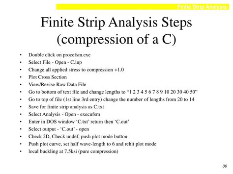Ppt Finite Strip Analysis And The Beginnings Of The Direct Strength Method Powerpoint