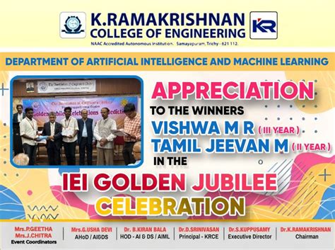 K Ramakrishnan College Of Engineering Posted On Linkedin