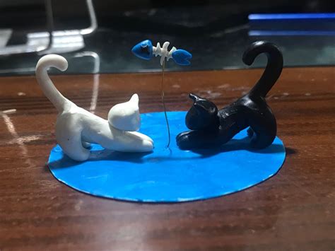 Как сделать котика в движении из пластилина Clay Art Projects Clay Crafts Air Dry Easy Clay