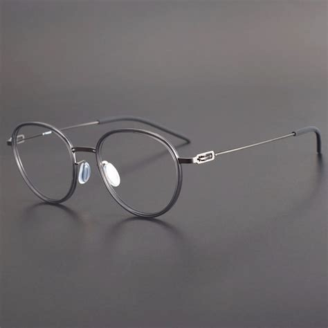 Mens L1043 Pure Titanium Ultra Light Glasses Frame Womens Minimalist