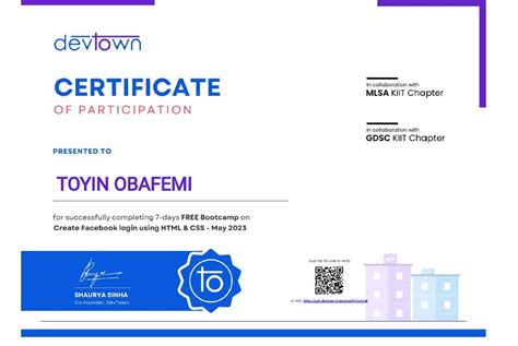 Toyin Obafemi On Linkedin Devtown Html Css