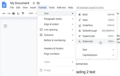 How To Do Subscript Superscript In Google Docs