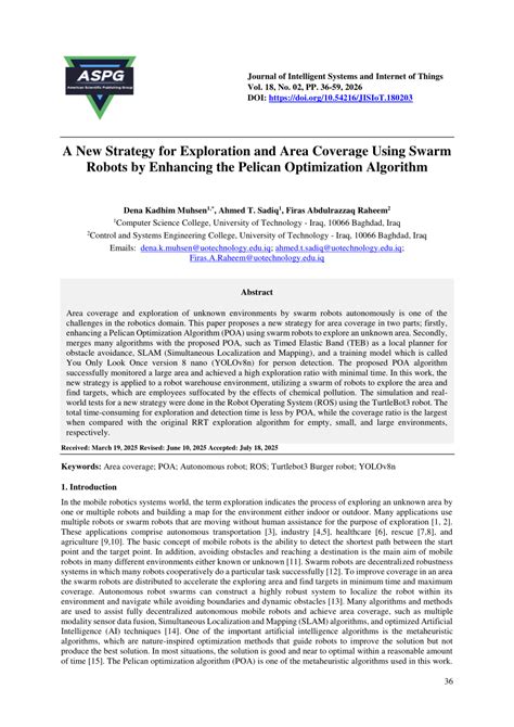 Pdf A New Strategy For Exploration And Area Coverage Using Swarm Robots By Enhancing The