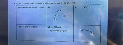 solved 6 convert the names structures into structures names