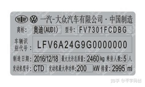 汽车vin码编码规则以及生成条码 知乎