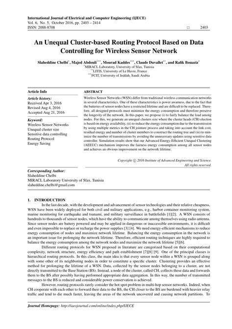 Pdf An Unequal Cluster Based Routing Protocol Based On Data