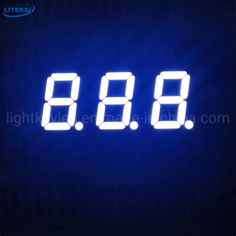 Rohs Compliant Custom Common Cathode 3 Digit 7 Segment Display White China Custom 7 Segment