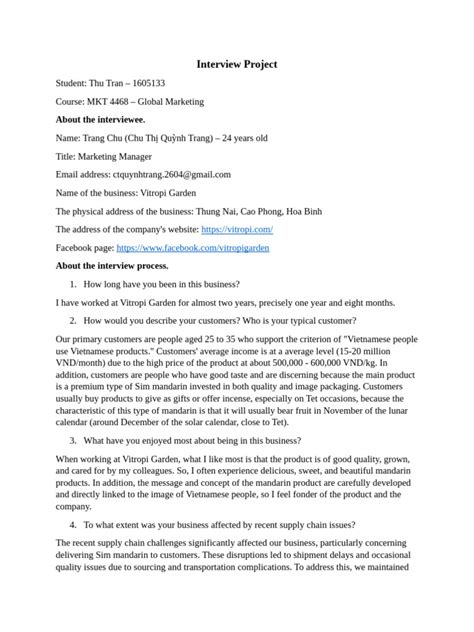 Interview Project Pdf