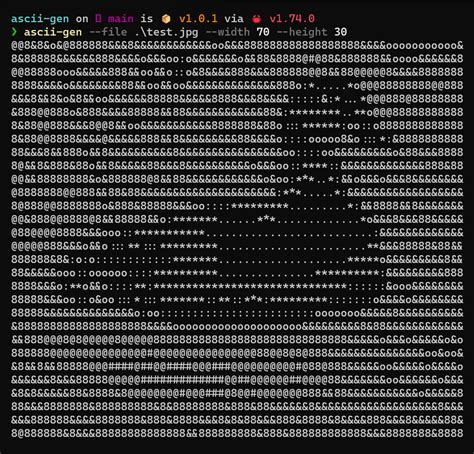 Ascii Gen Command Line Utility In Rust Lib Rs