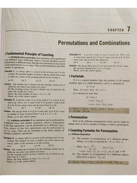 Permutations And Combinations Pdf